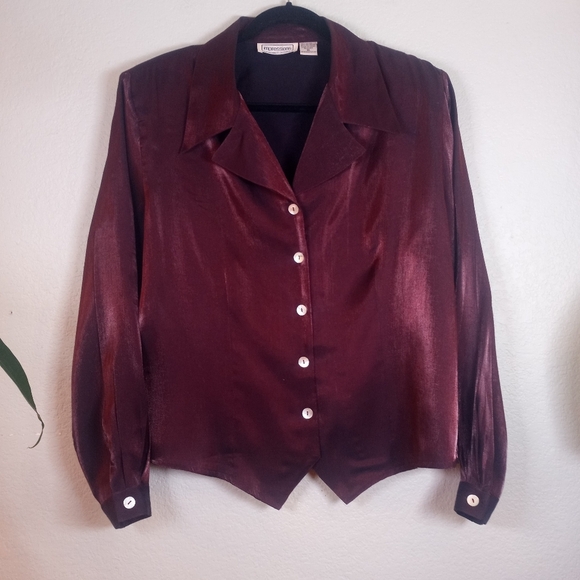Impressions Of California | Tops | Vintage Impressions 8s Burgundy V ...